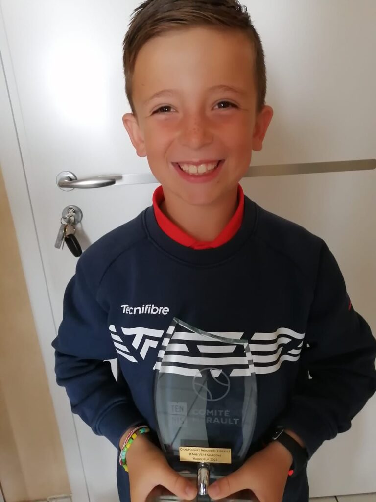 Champion départemental individuel 9 ans. Bravo Mahé - Pascal Damette